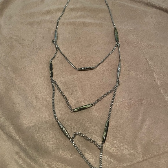 Jewelry | 4 Tiered Silver Toned Beaded Vintage Necklace | Poshmark